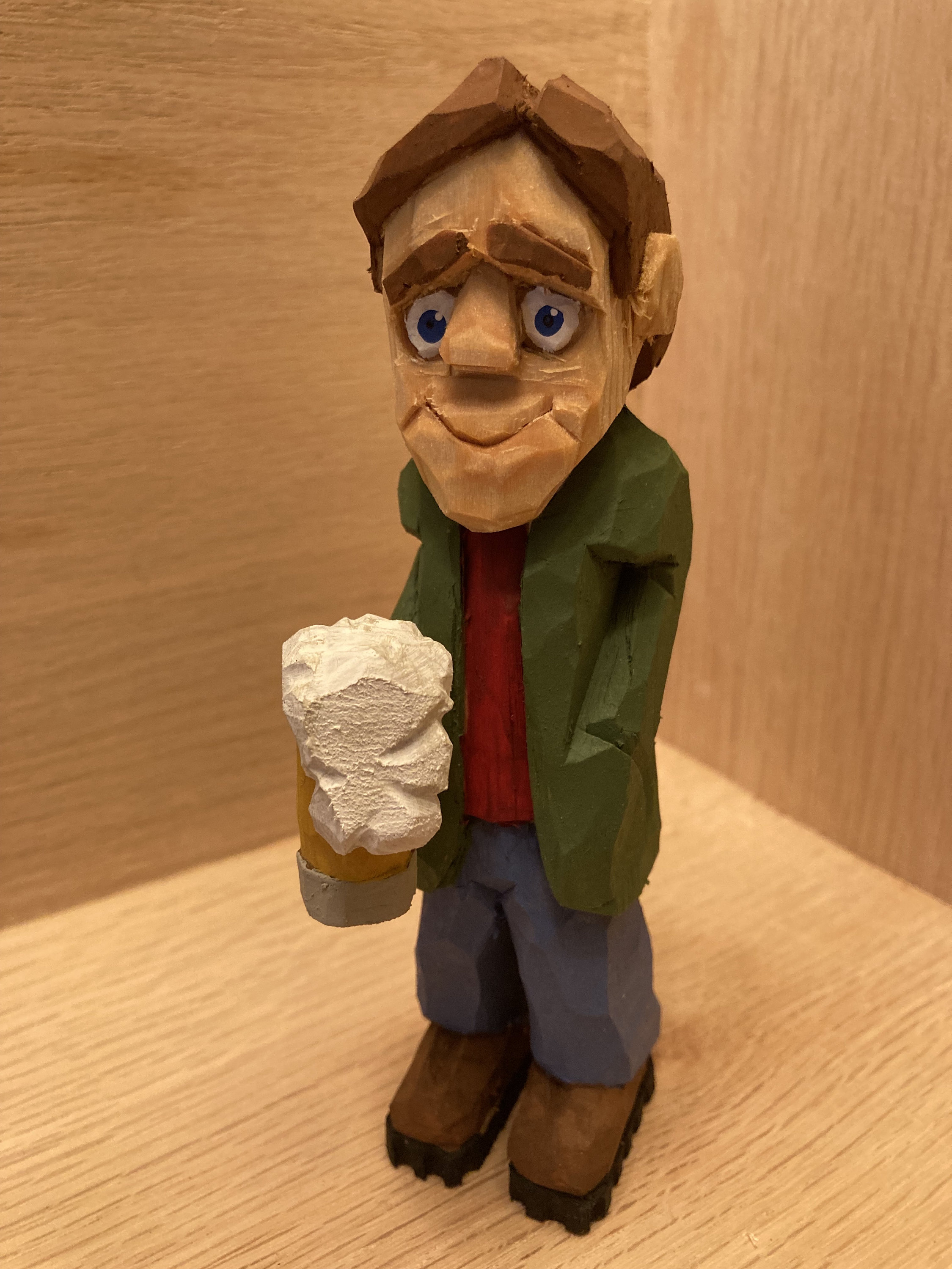 Beer Expert, Man Drinking a Beer, Bar Room Decor, Bar Cart Accessories ...