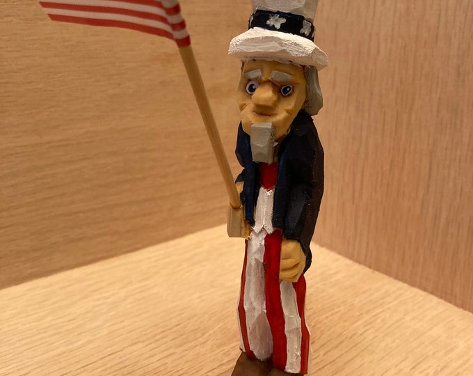 Uncle Sam With American Flag, July 4th Decorations, Independence Day ...