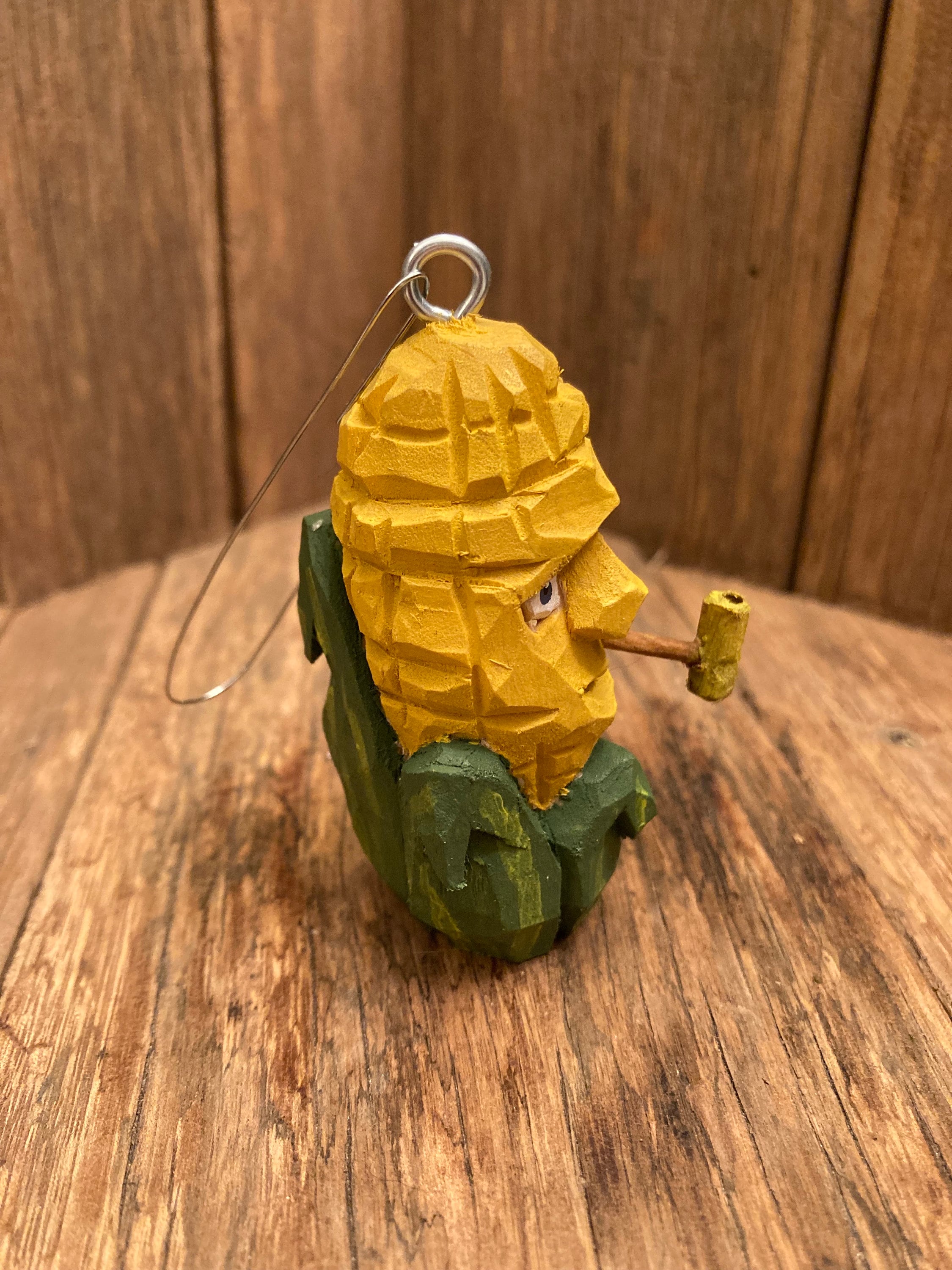 Corn Cob Smoking Pipe and Smiling Christmas Ornament Farm - Etsy