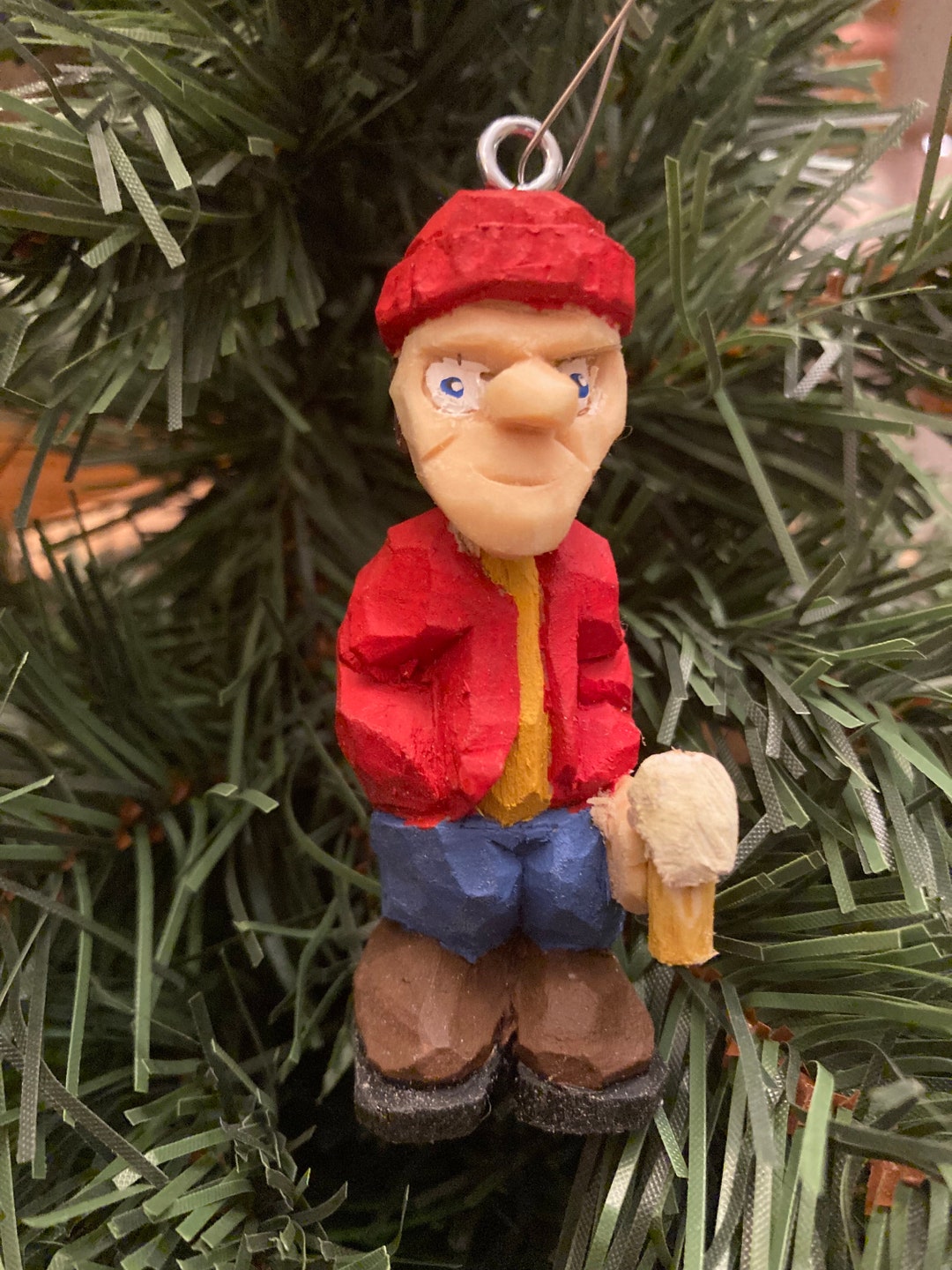 Beer Expert Christmas Ornament , Man Drinking a Beer, Bar Room Decor, Beer Lover Gift, Beer Gift ...