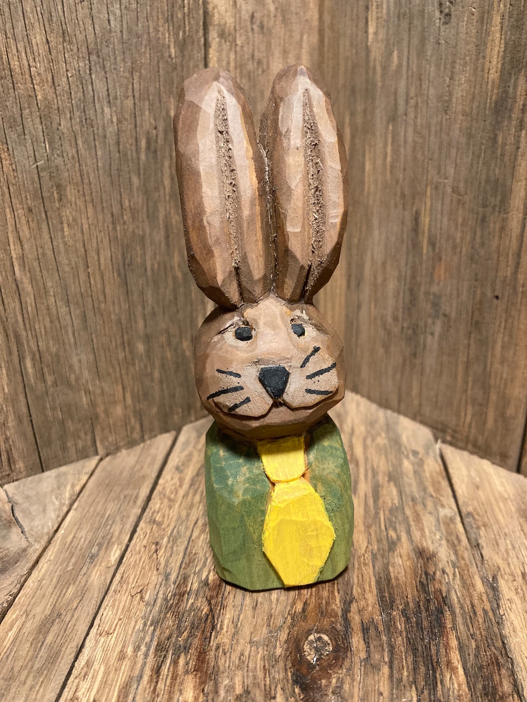 Easter Bunny Hand Carved, Carved Rabbit, Wooden Animals, Nursery Decor ...
