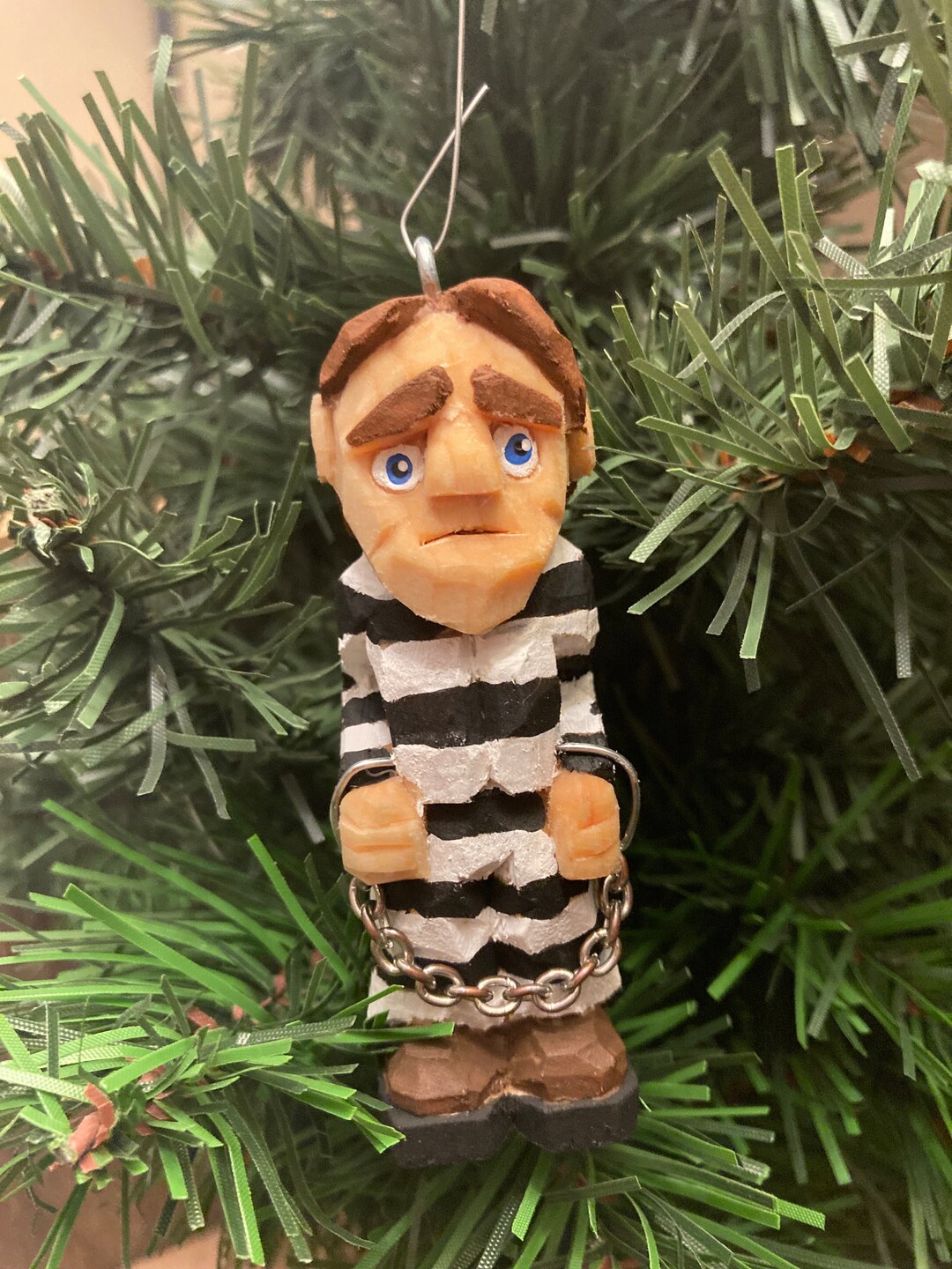 Prisoner Christmas Ornament With Hand Cuffs and Black and - Etsy