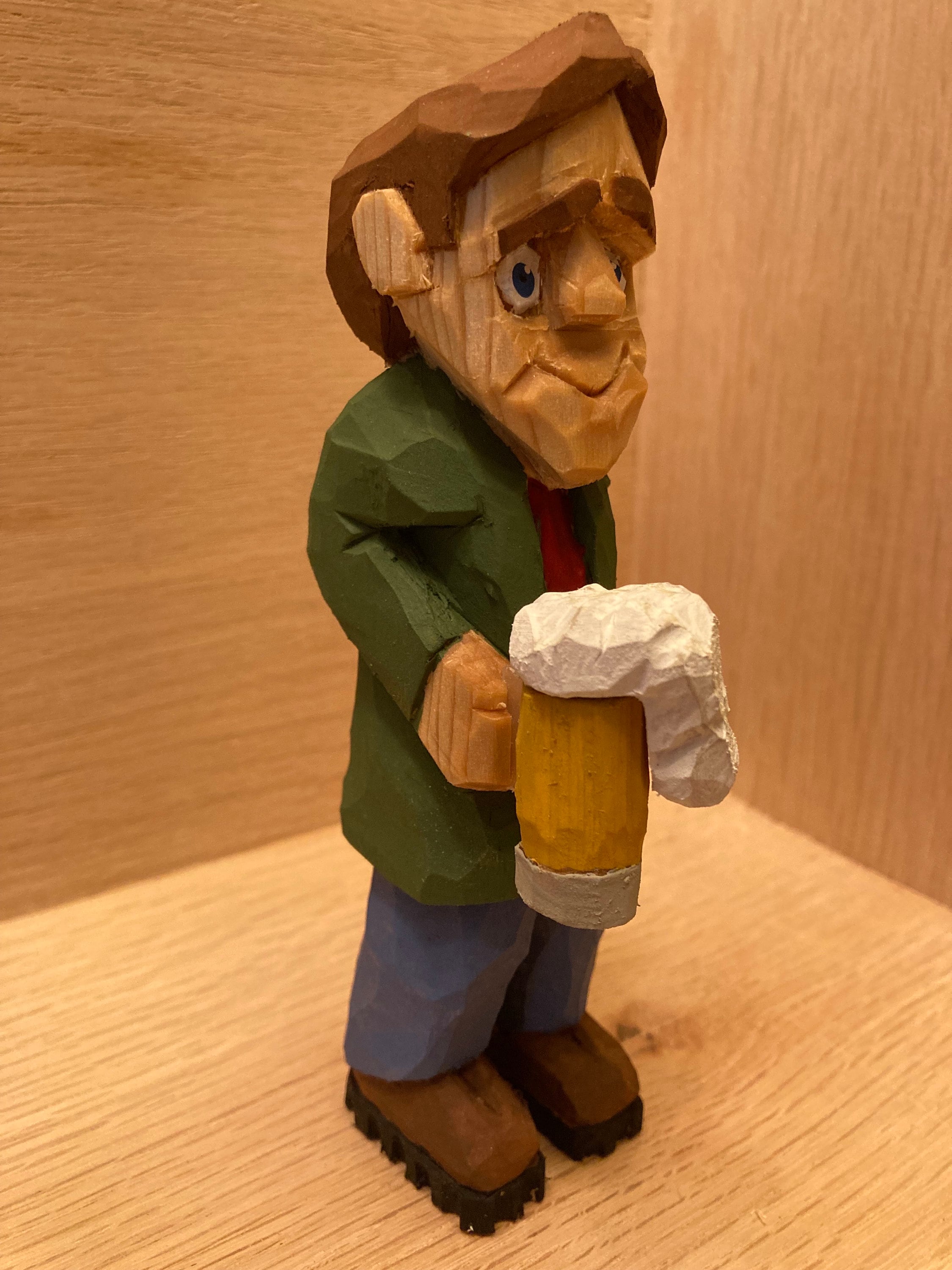 Beer Expert, Man Drinking a Beer, Bar Room Decor, Bar Cart Accessories ...