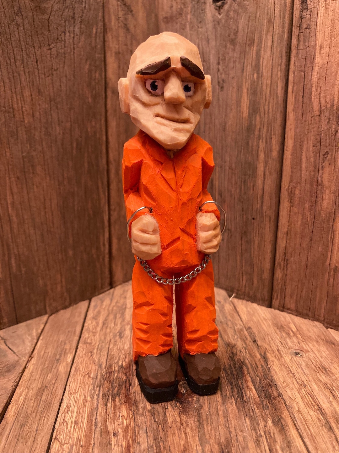 Prisoner With Hand Cuffs and Orange Jumpsuit, Jail Gag Gift, Prisoner ...