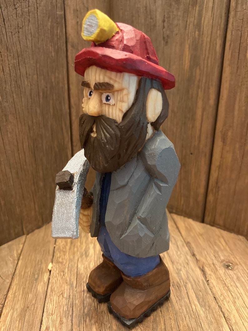 Coal Miner With Pickaxe, Blue Collar Man Gifts, Gild Miner, Coal Miner ...