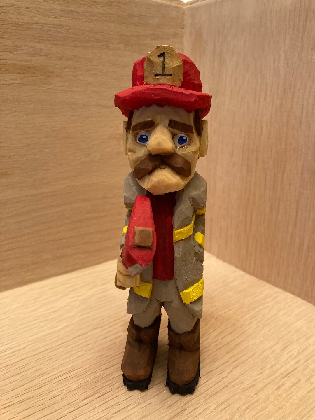 Firefighter With Axe, Fireman Gift, Fireman Decor, Firefighter Office ...