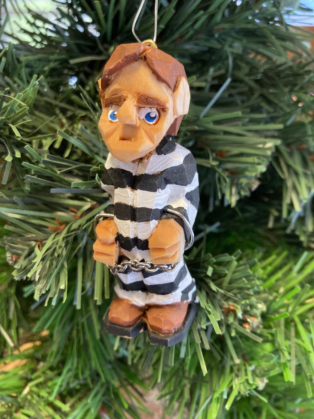 Prisoner Christmas Ornament With Hand Cuffs and Black and White ...