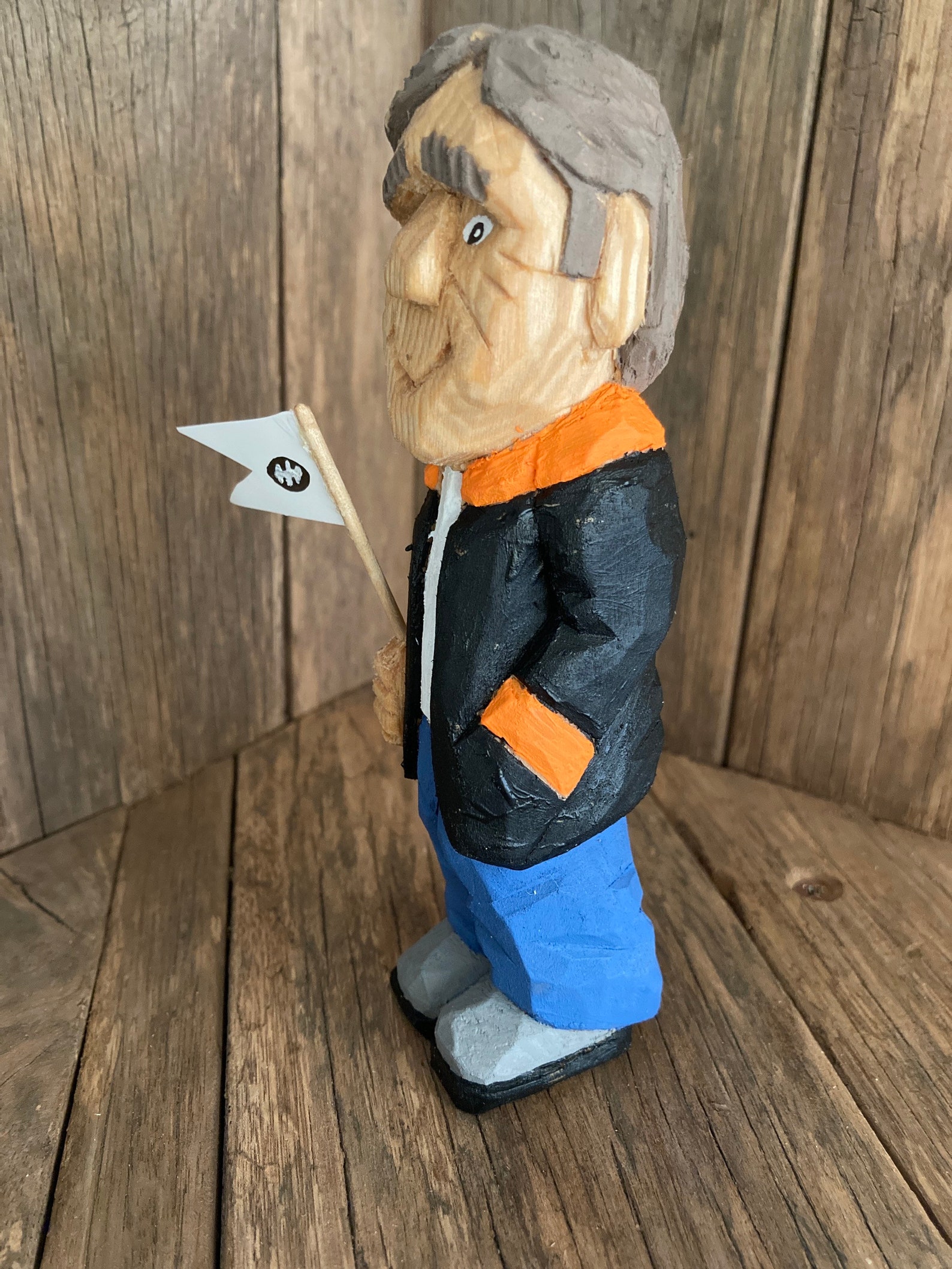 Sports Fan Wearing Orange and Black Man Cave Decor Ideas - Etsy