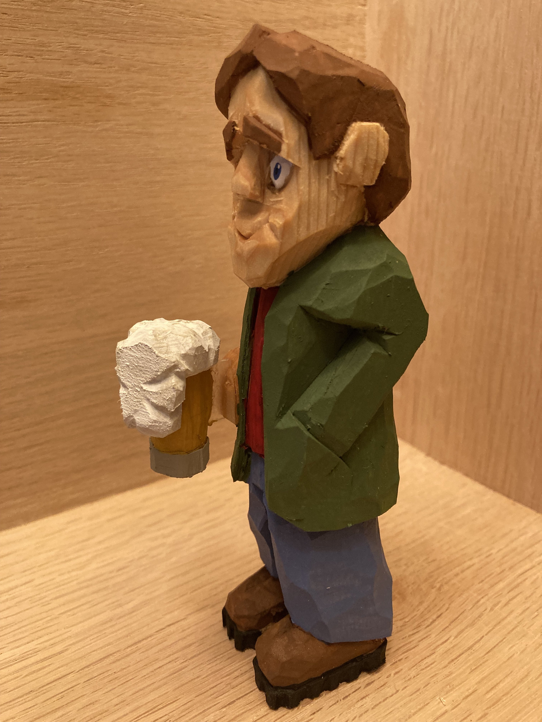 Beer Expert, Man Drinking a Beer, Bar Room Decor, Bar Cart Accessories ...