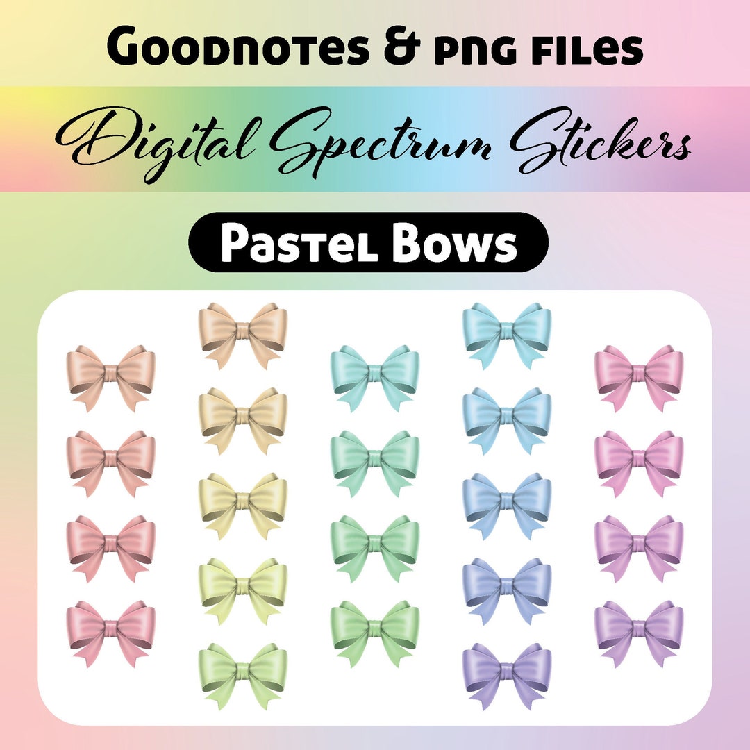 250+ Digital Clipart Stickers - Ribbon Bows - Planning Elements ...