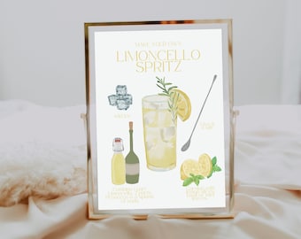 Hugo Spritz Bar Sign Make Your Own Cocktail Hugo Spritz Recipe Cocktail ...