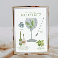 Hugo Spritz Cocktail Print Hugo Print Printable Drink Illustration ...
