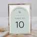 Pastel Green Table Numbers Sign Template | Modern Wedding Sign 5x7, 4x6 ...