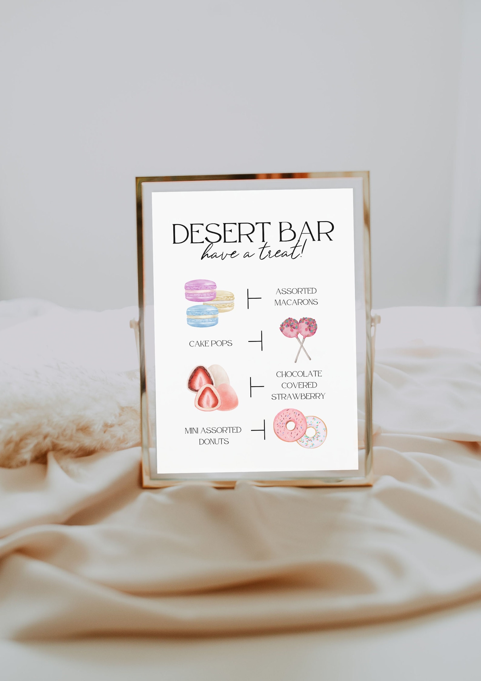 Dessert Bar Sign | Dessert Bar Menu Template | Event Sign Template, 5x7 ...