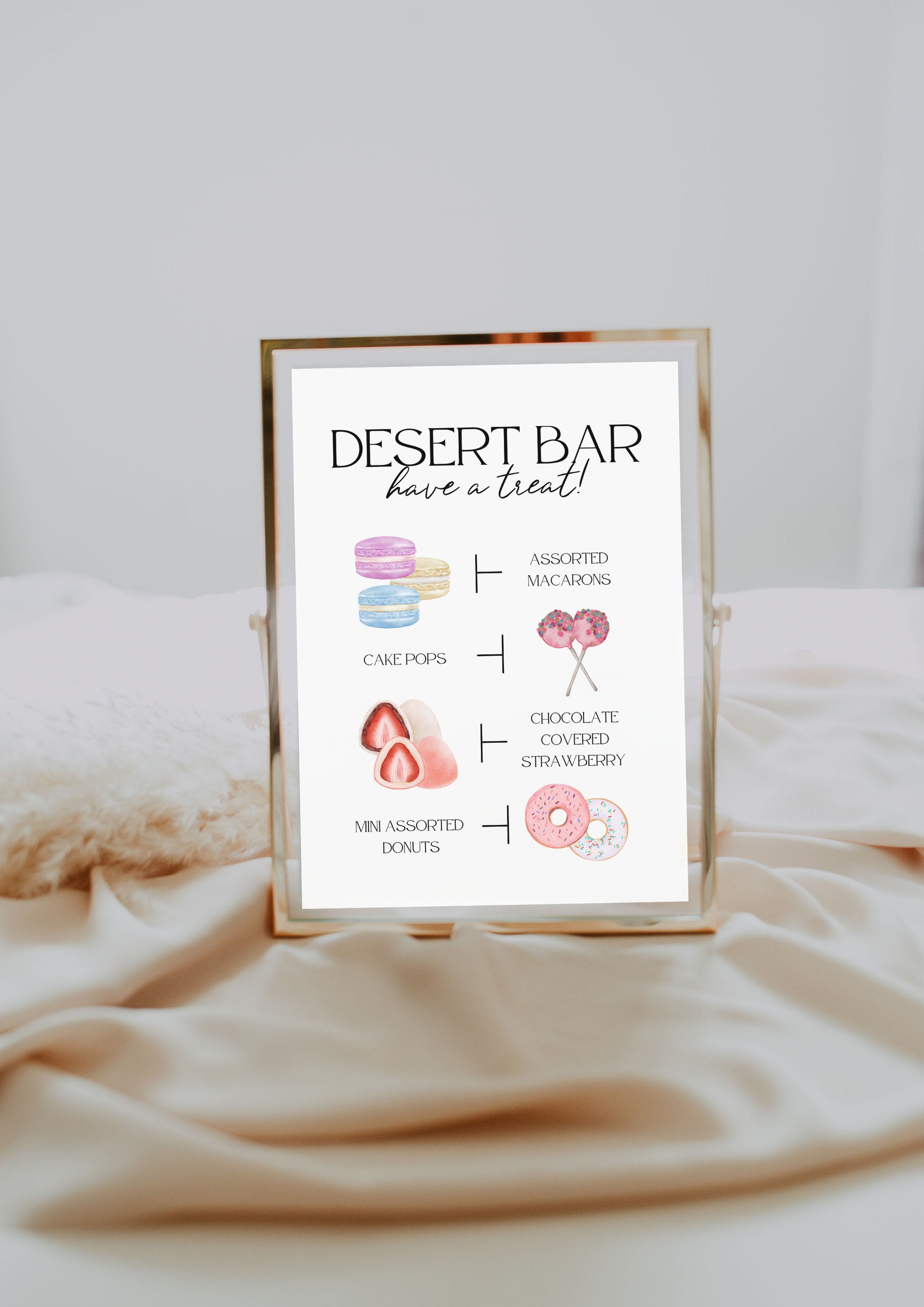 Dessert Bar Sign Dessert Bar Menu Template Event Sign Template, 5x7 ...