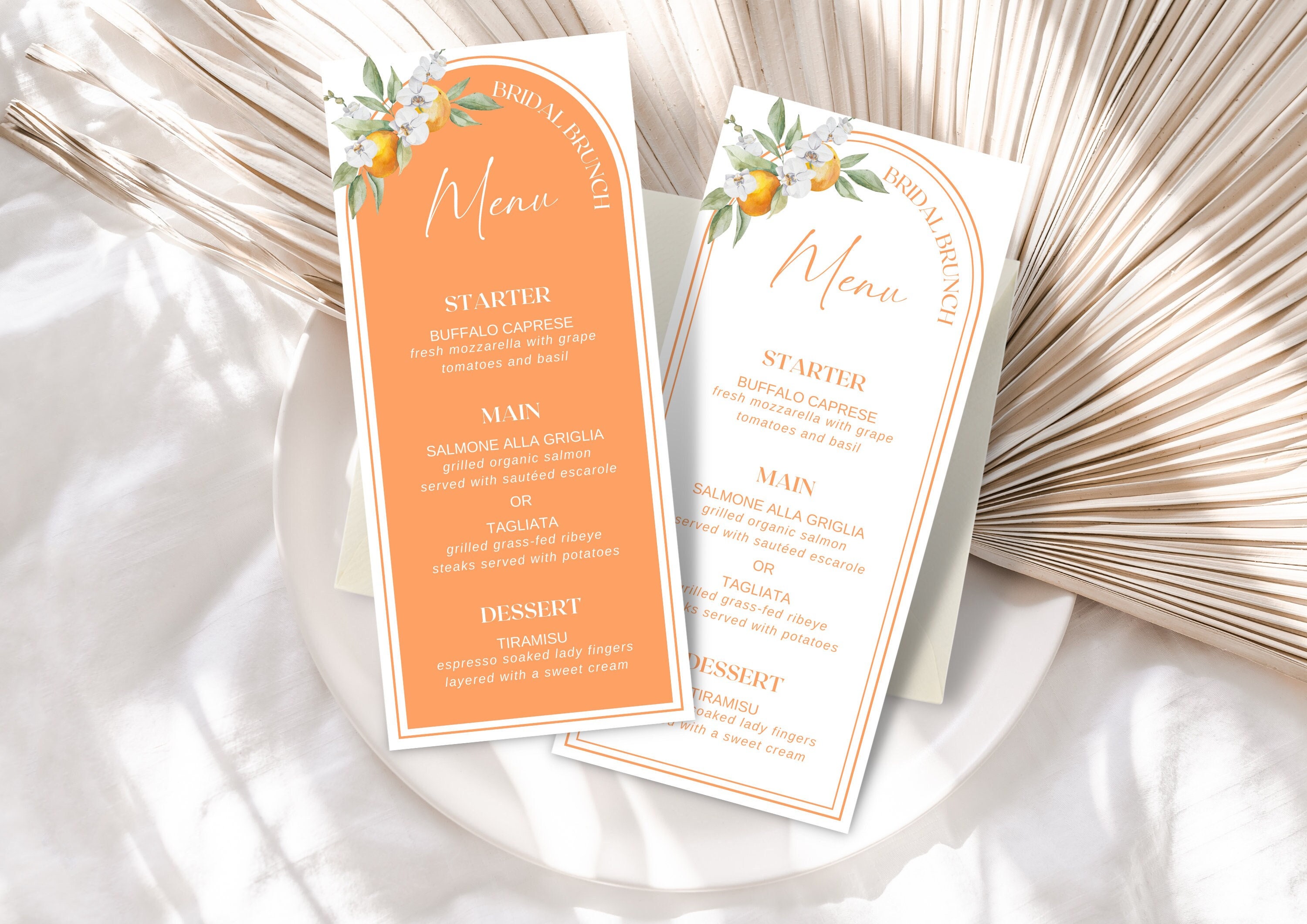 Vibrant Summer Bridal Brunch Menu Bridal Shower Brunch Menu - Etsy