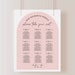 Arch Seating Chart Template Wedding Seating Chart 18x24, 24x36 Boho ...