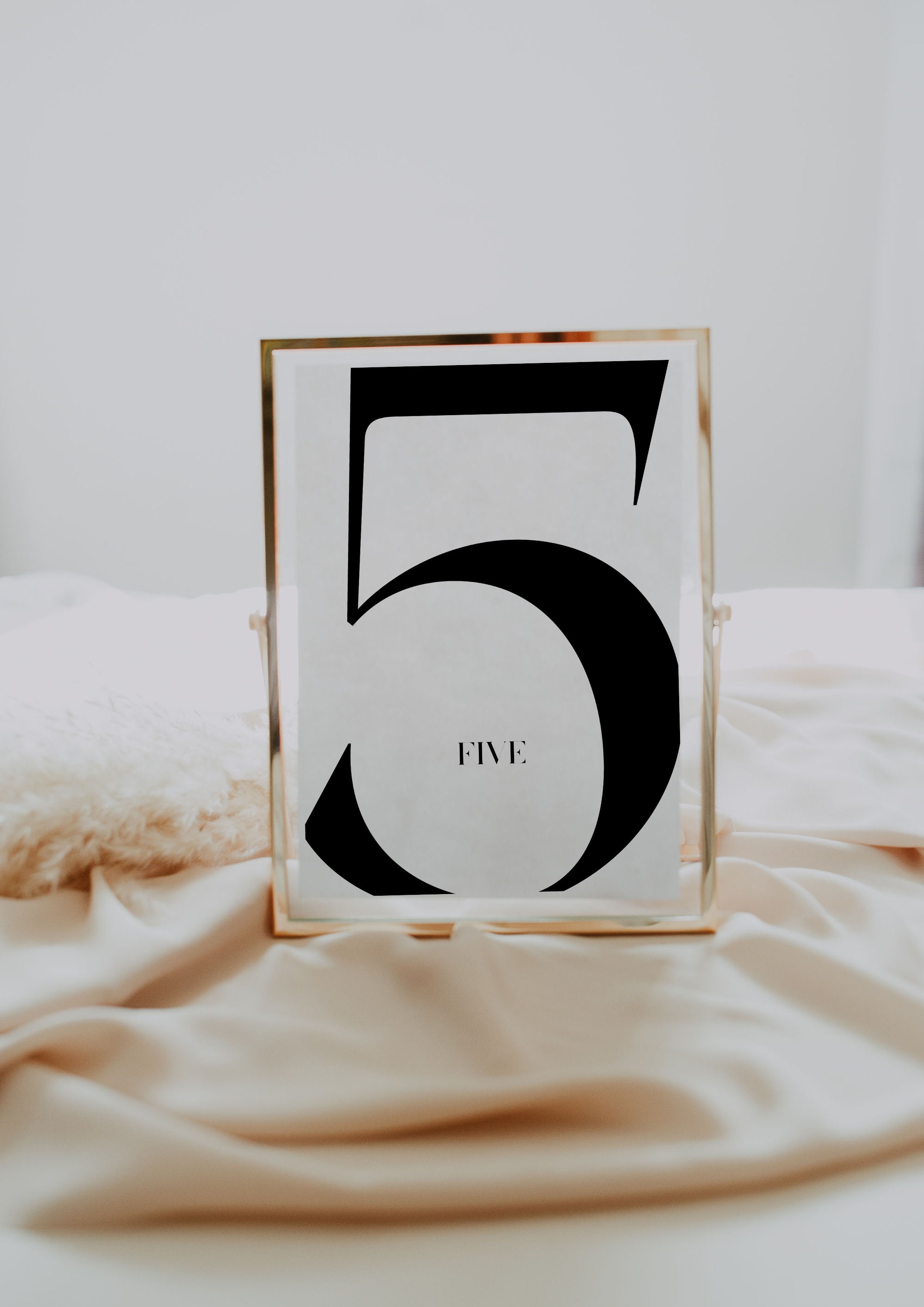 Modern Table Number Template Table Number Sign Minimal Wedding Table ...