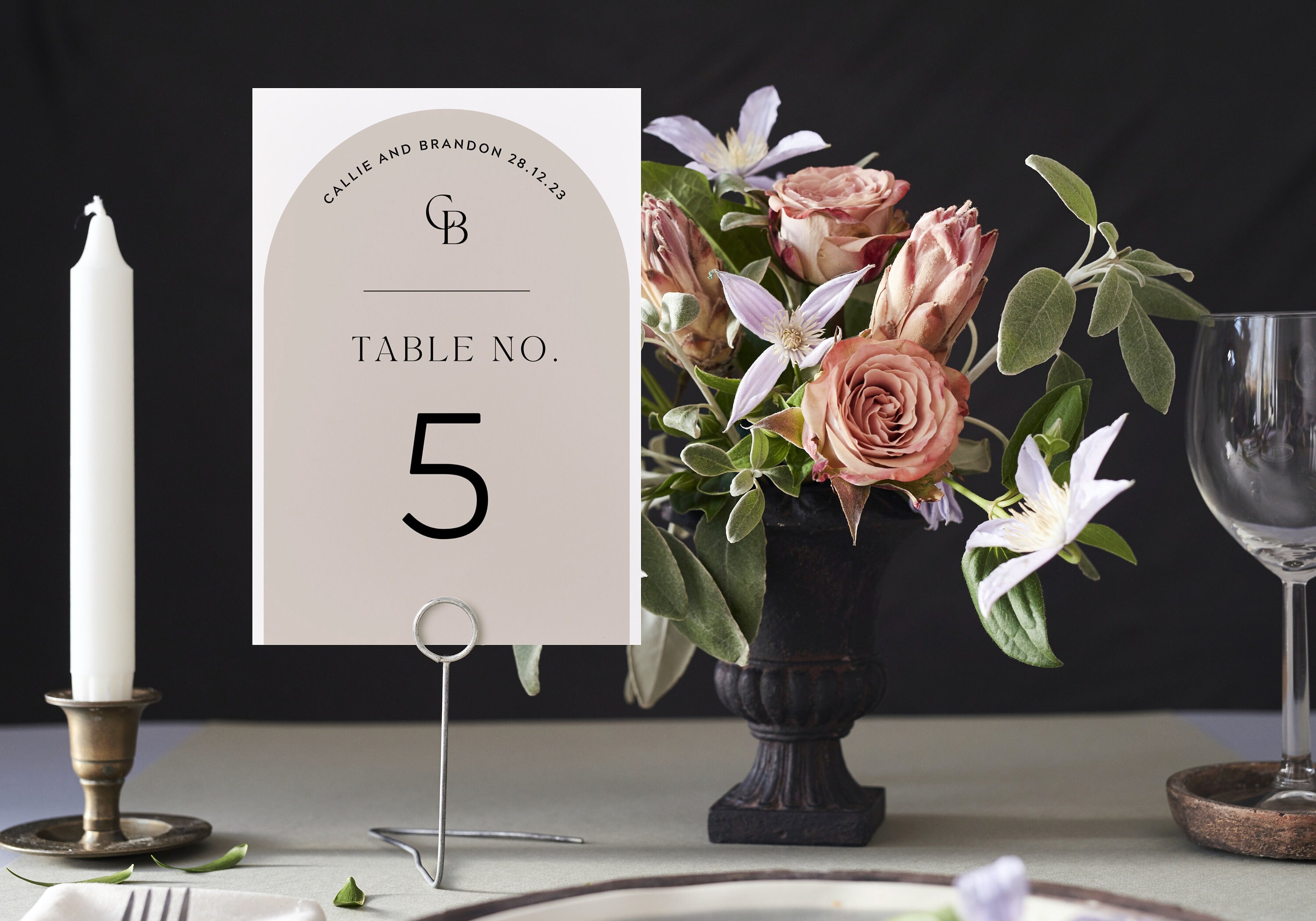 Pastel Green Table Numbers Sign Template Modern Wedding Sign - Etsy