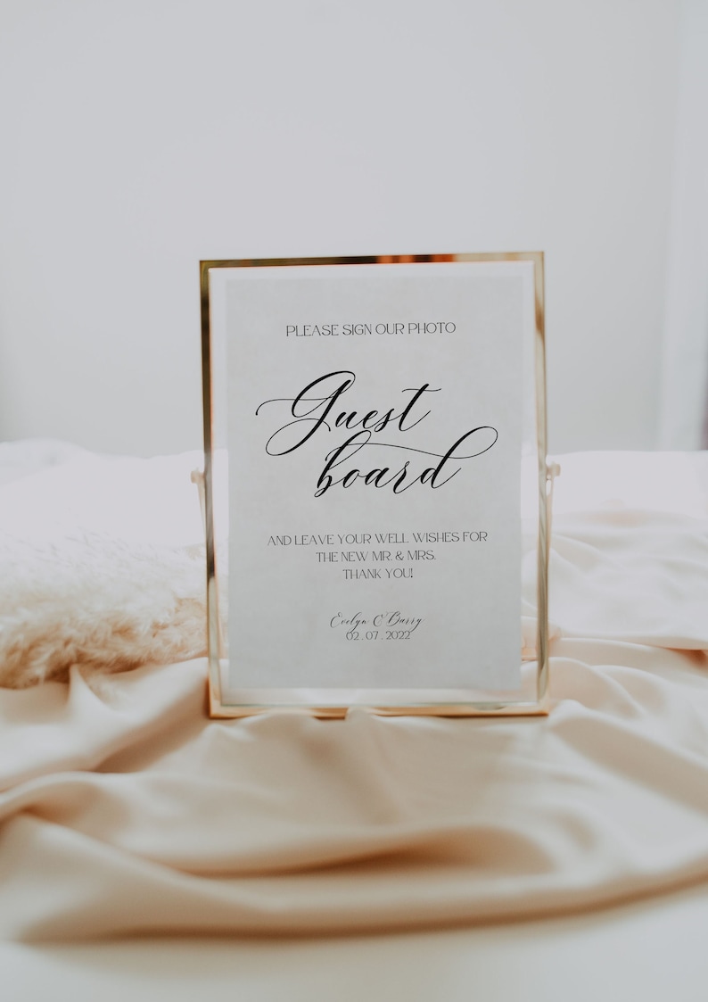 Please Sign Our Guest Board Wedding Guest Board Sign - Etsy