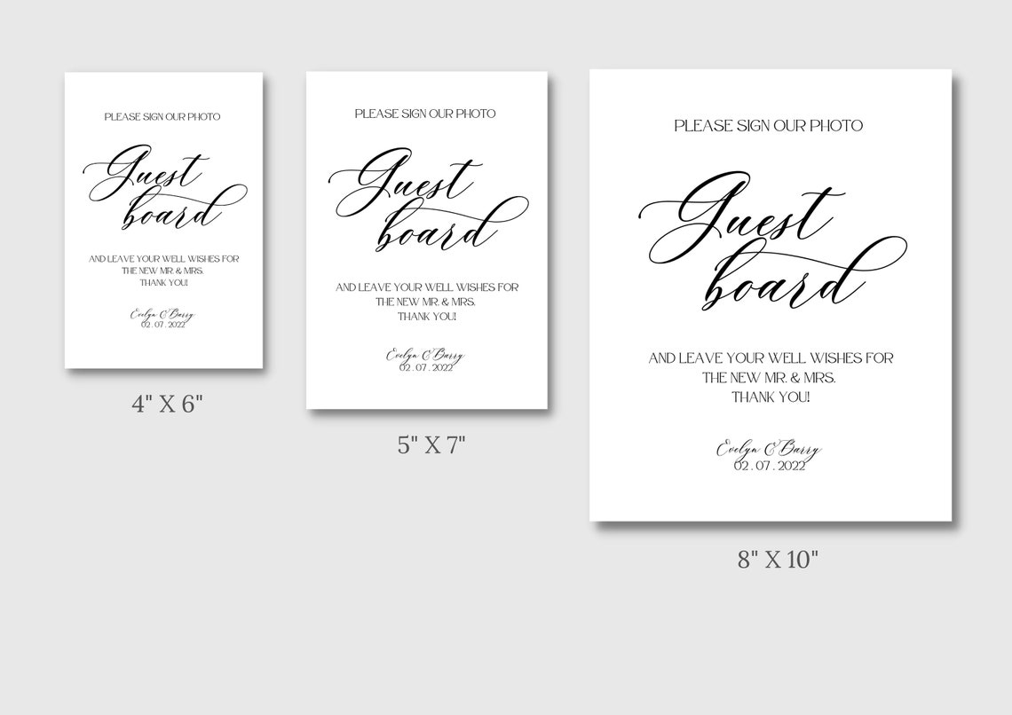 Please Sign Our Guest Board Wedding Guest Board Sign - Etsy