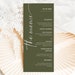 Olive Green Wedding Menu Template | Printable Modern Dinner Card for ...