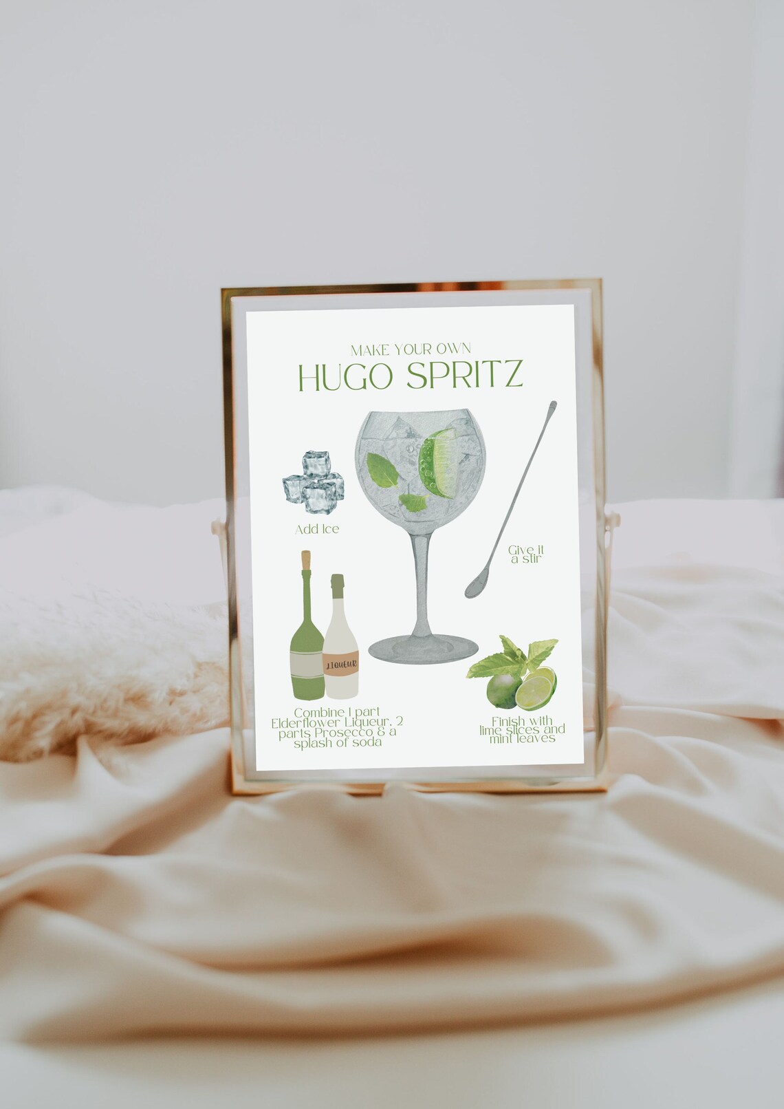 Hugo Spritz Bar Sign Make Your Own Cocktail Hugo Spritz - Etsy