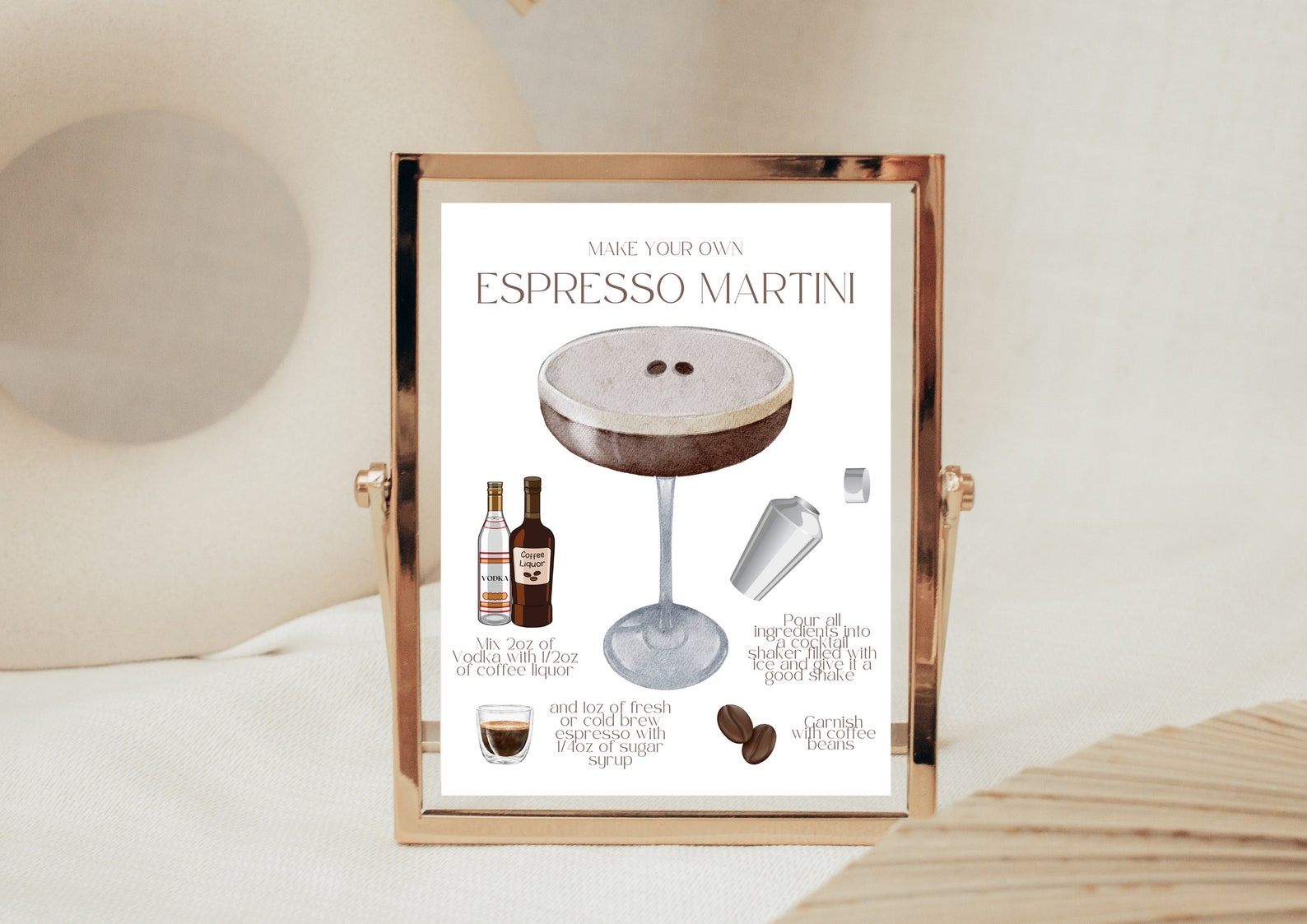 Espresso Martini Bar Sign Make Your Own Cocktail Espresso Martini ...