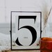 Modern Table Number Template Table Number Sign Minimal Wedding Table ...