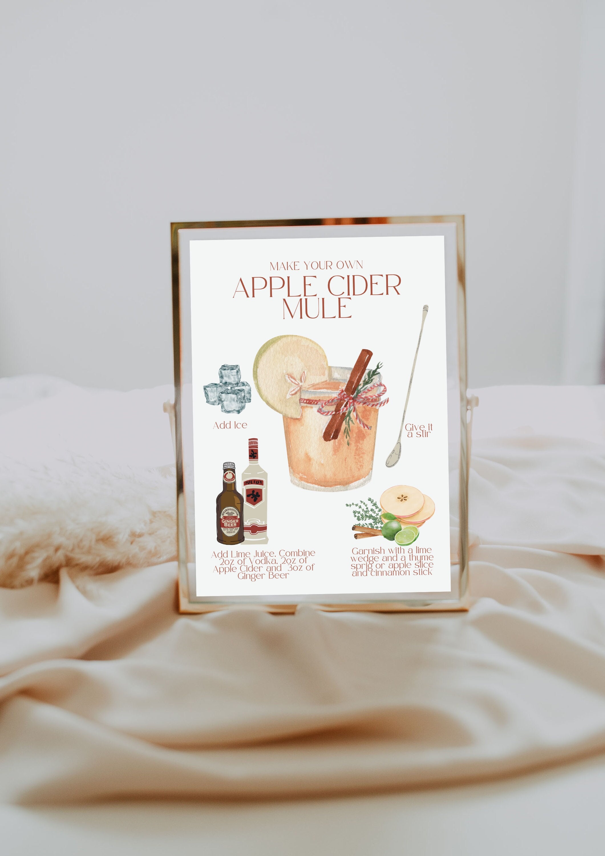 Apple Cider Mule Bar Sign Make Your Own Cocktail Apple Cider Mule ...