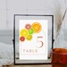 Citrus Theme Table Number Template Table Number Sign Arch Table Sign ...