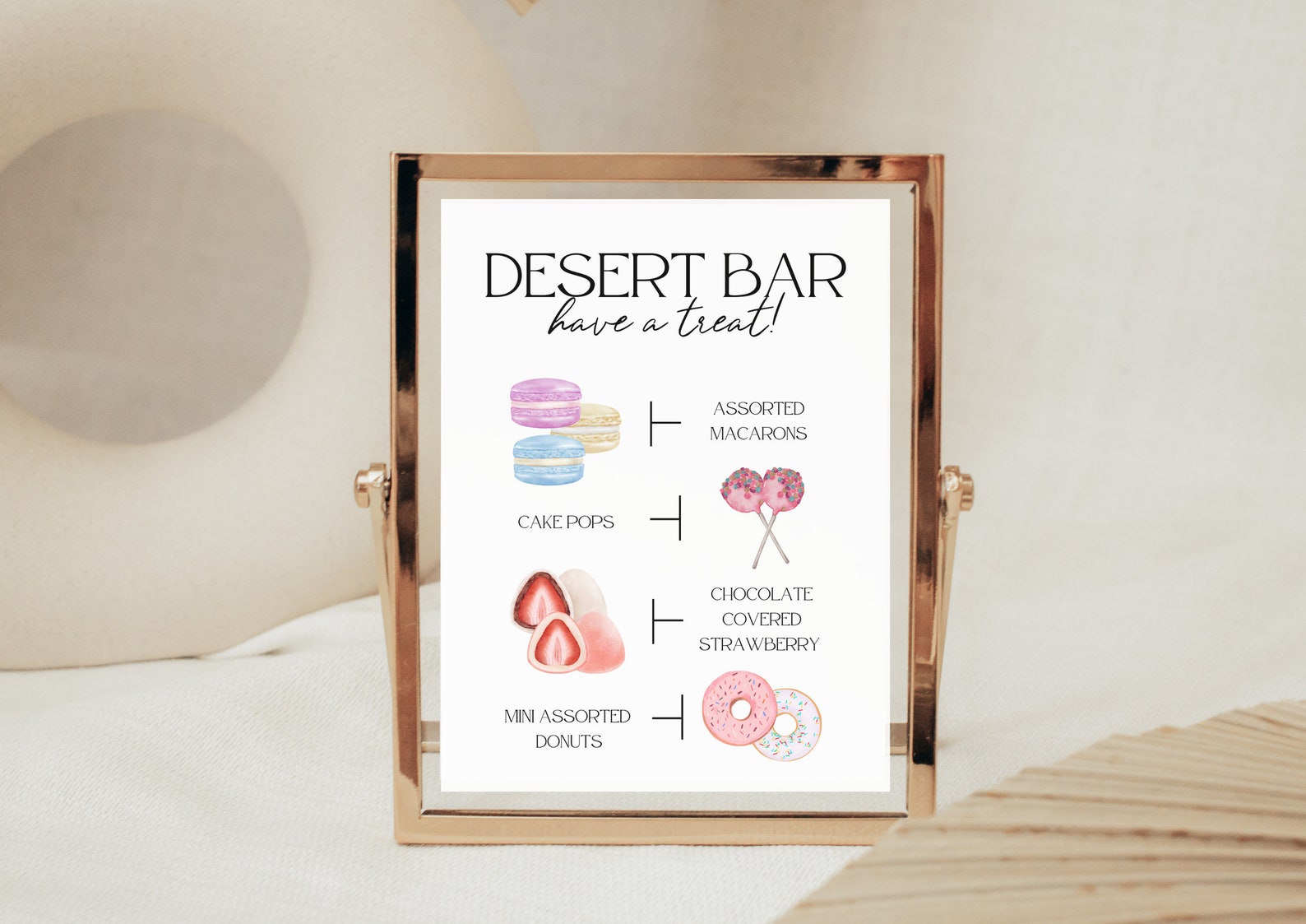 Dessert Bar Sign Dessert Bar Menu Template Event Sign Template, 5x7 ...
