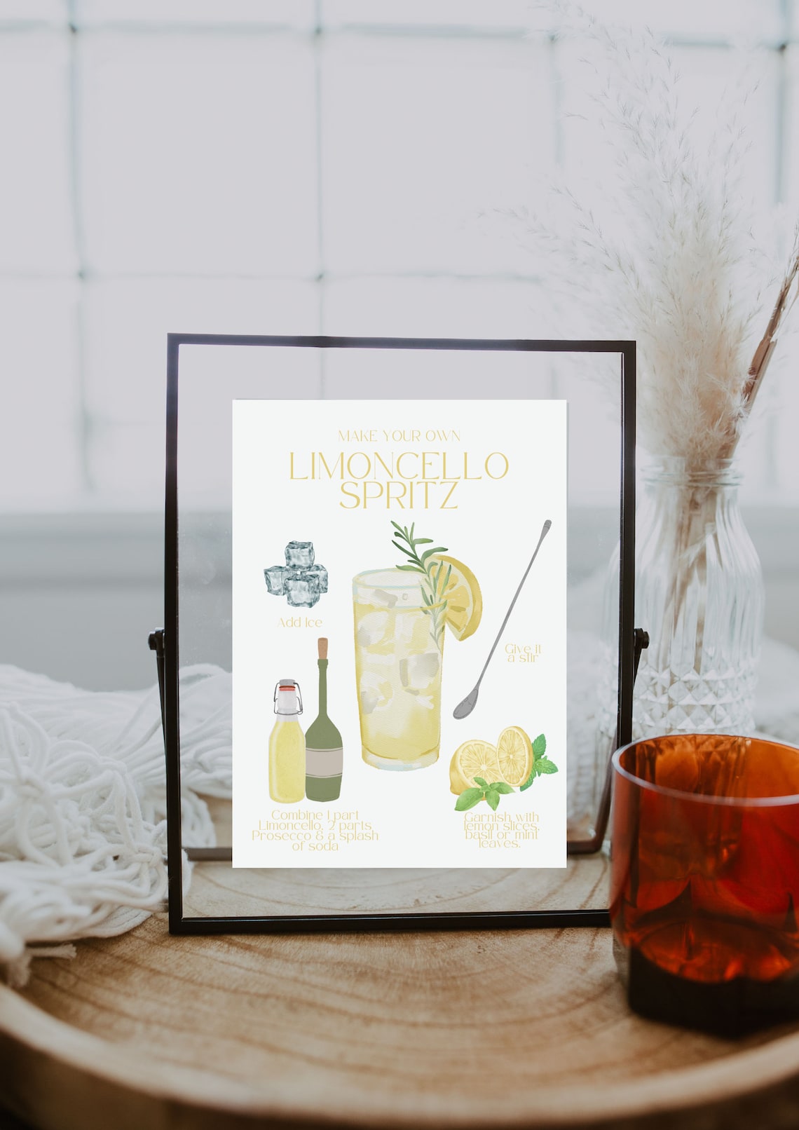 Limoncello Spritz Bar Sign Make Your Own Cocktail - Etsy