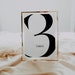 Modern Table Number Template | Table Number Sign | Minimal Wedding ...