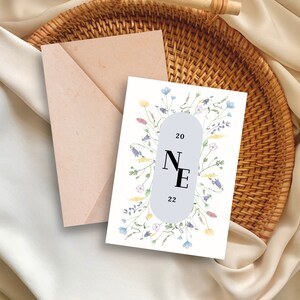 Wildflower Wedding Invitation Template | Floral Spring Invite | Summer ...