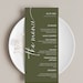 Olive Green Wedding Menu Template | Printable Modern Dinner Card for ...