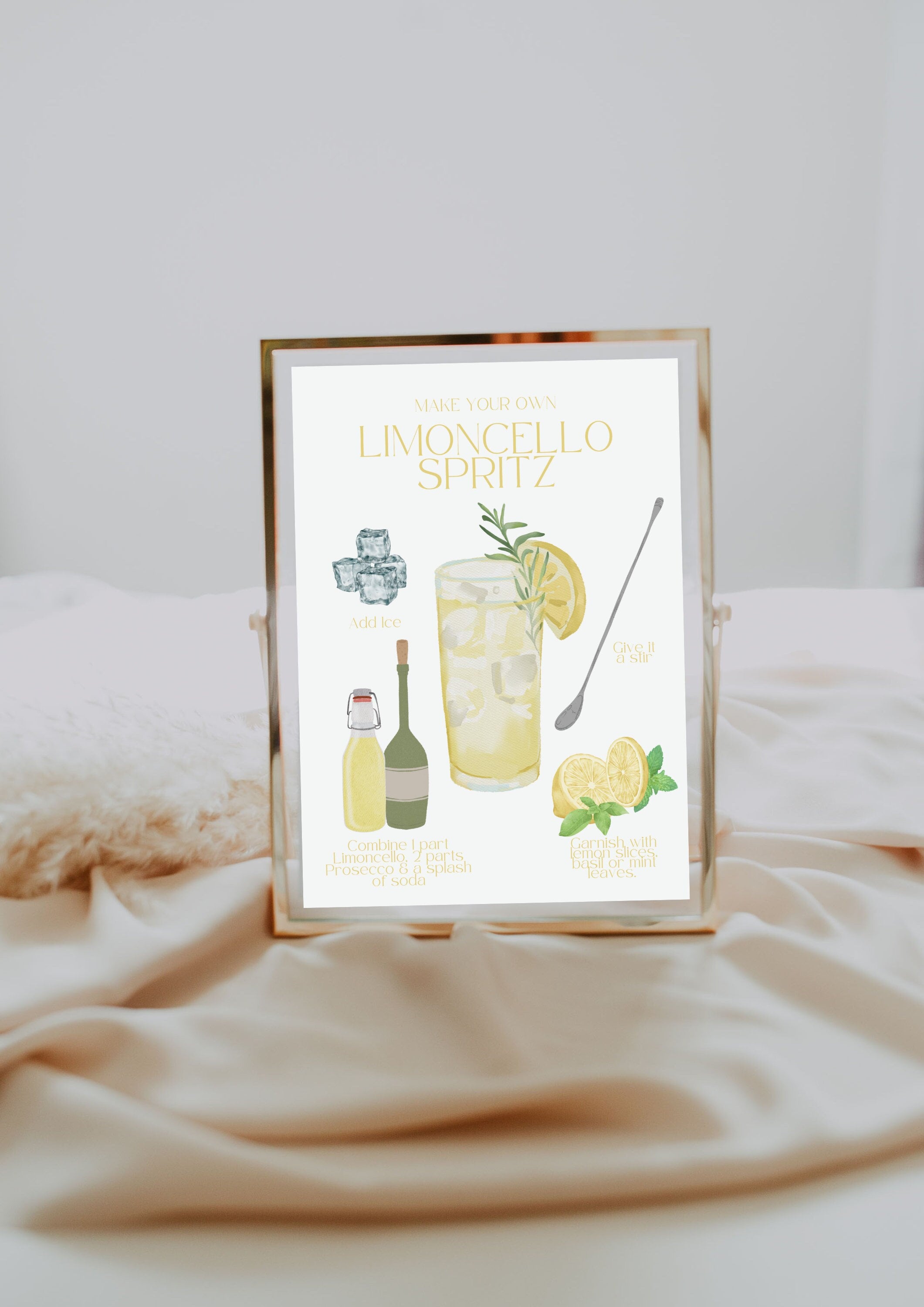 Limoncello Spritz Bar Sign | Make Your Own Cocktail | Limoncello Spritz ...