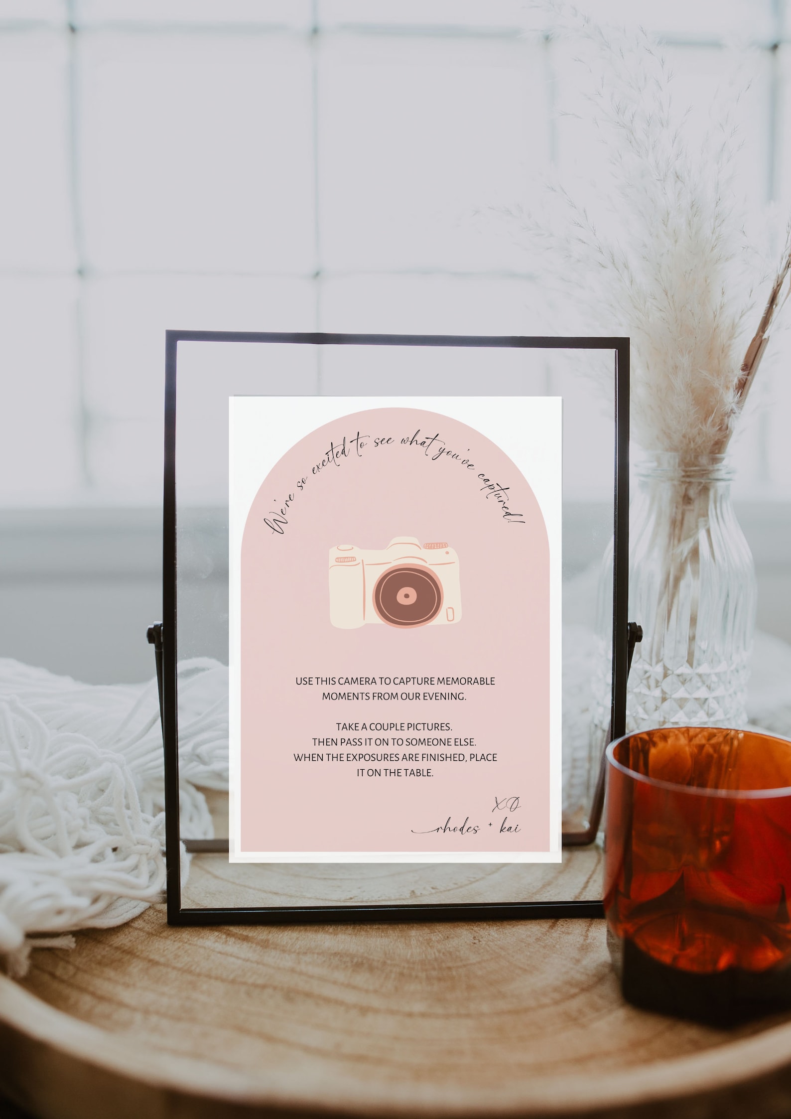 Arch Wedding Sign, 5x7", 4x6", 8x10" | Modern Wedding Sign Canva ...