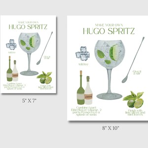 Hugo Spritz Bar Sign | Make Your Own Cocktail | Hugo Spritz Recipe ...
