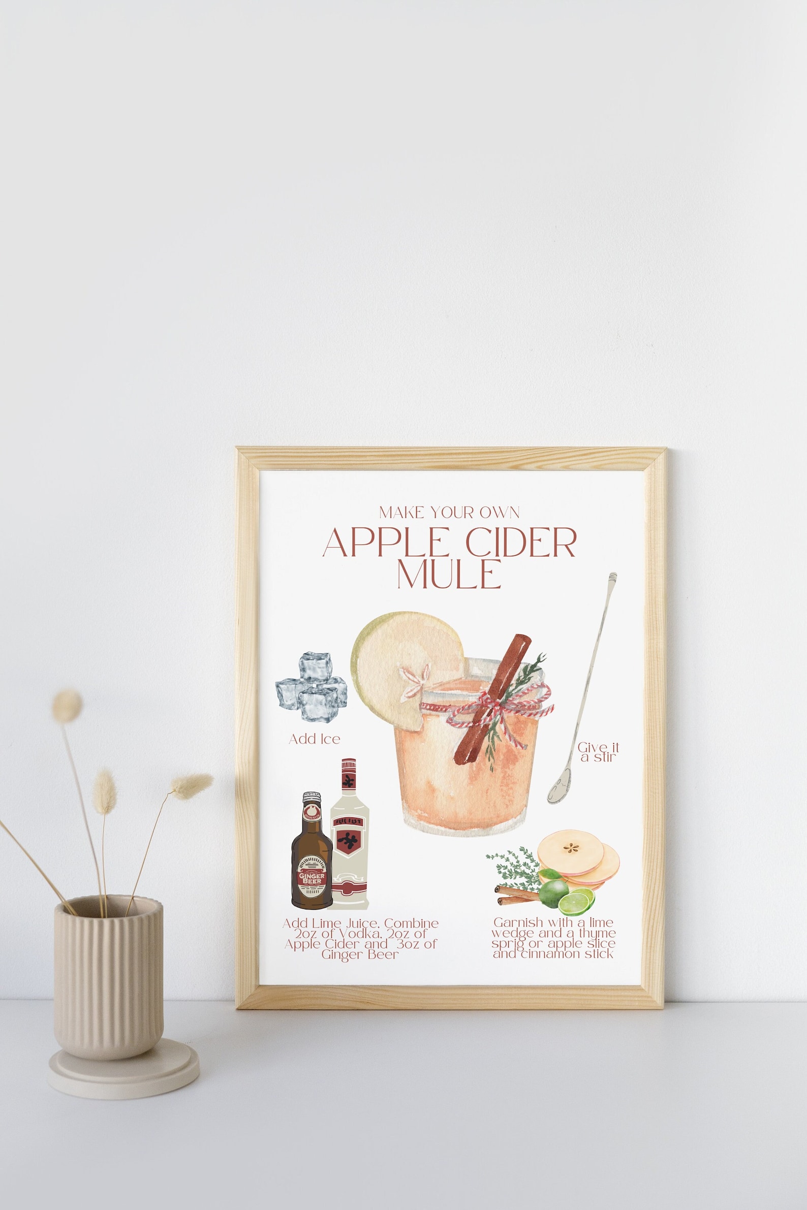 Apple Cider Mule Bar Sign Make Your Own Cocktail Apple Cider Mule ...