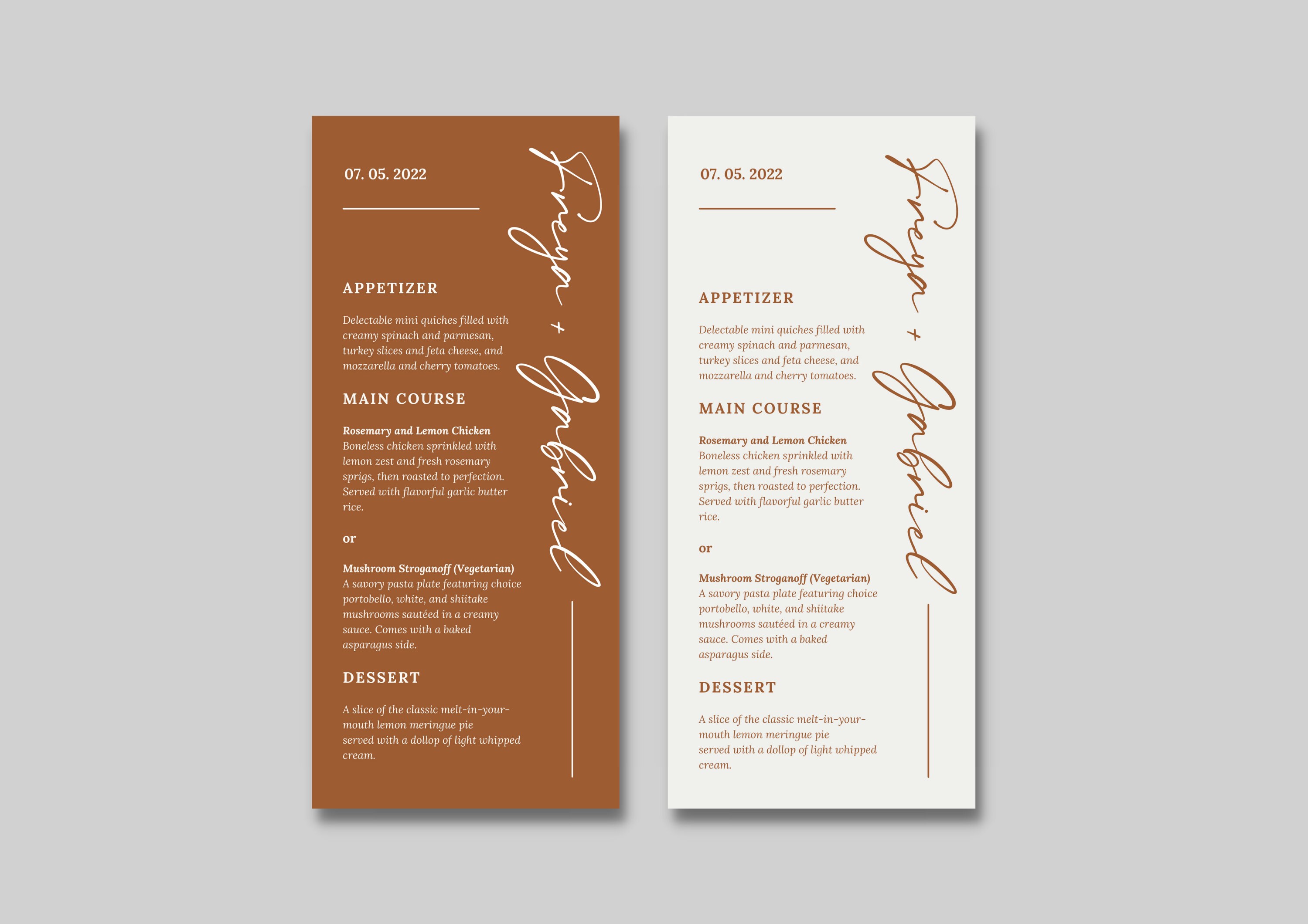 Terracotta Wedding Menu Card | Rustic Wedding Menu Template | Printable ...