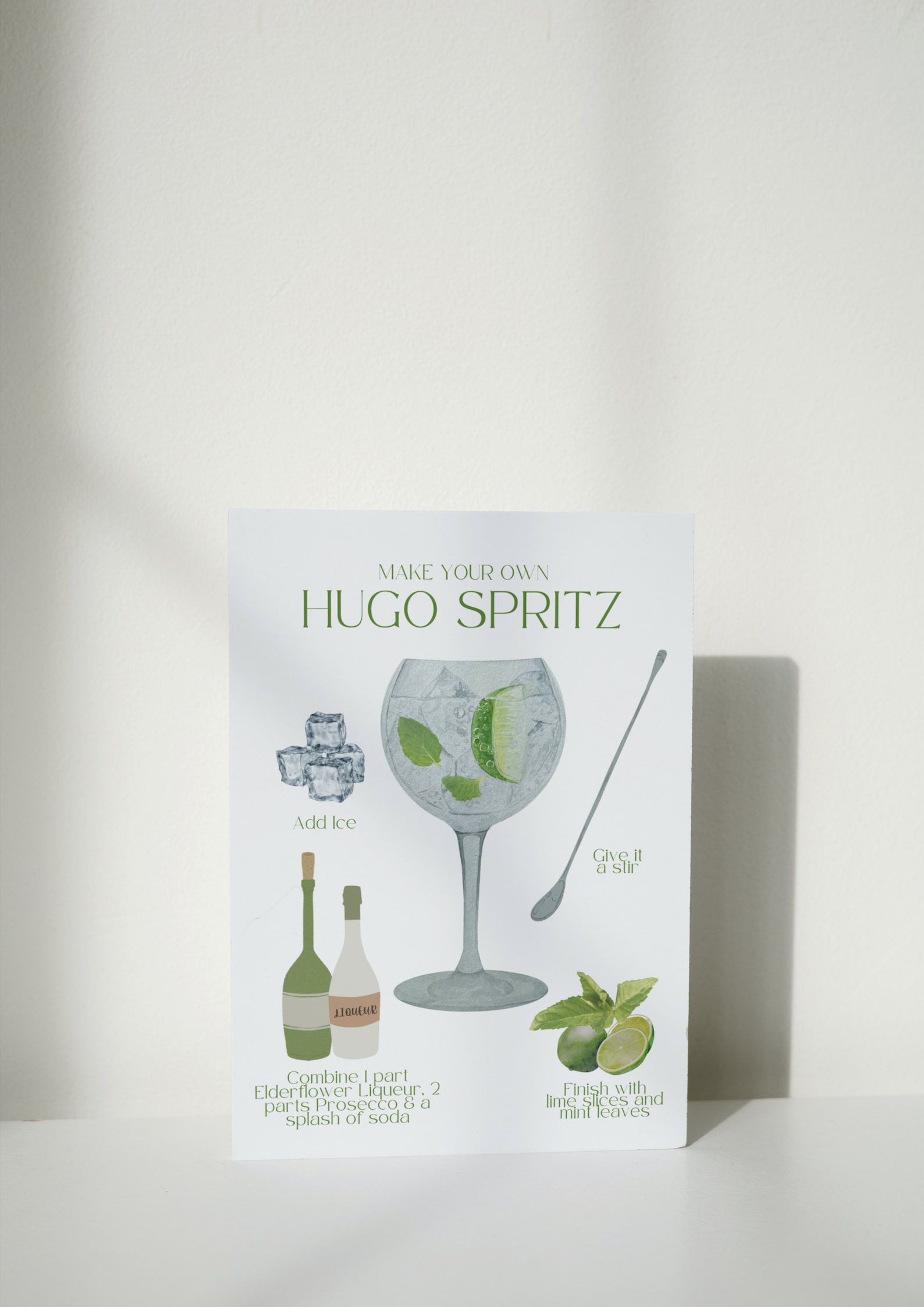 Hugo Spritz Bar Sign Make Your Own Cocktail Hugo Spritz Recipe Cocktail ...
