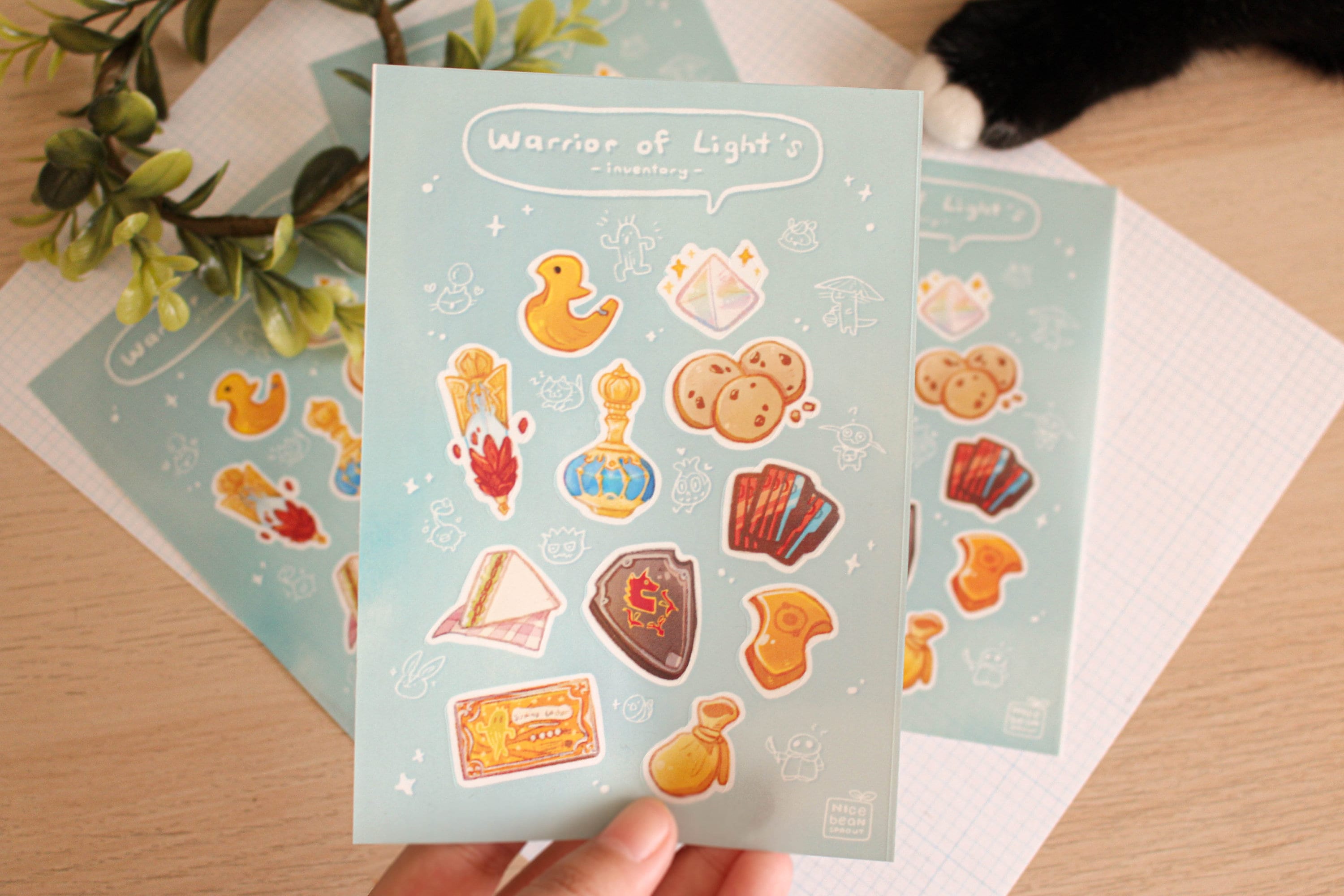 Final Fantasy XIV Warrior of Light Inventory Sticker Sheet - Etsy