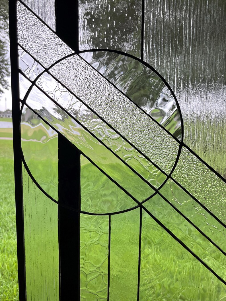 Contemporary Textured Glass in a Unique Design and Accented With a ...