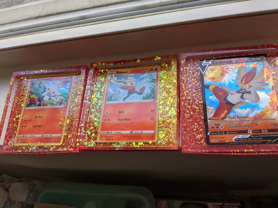 Raboot Evolution Pokemon Coaster Trinket Tray Full Set - Etsy