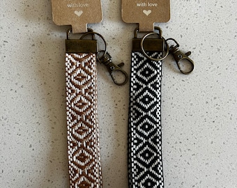 Daisy Custom Canvas Wrist Keychain Lanyard | Custom Lanyard | Key Fob ...