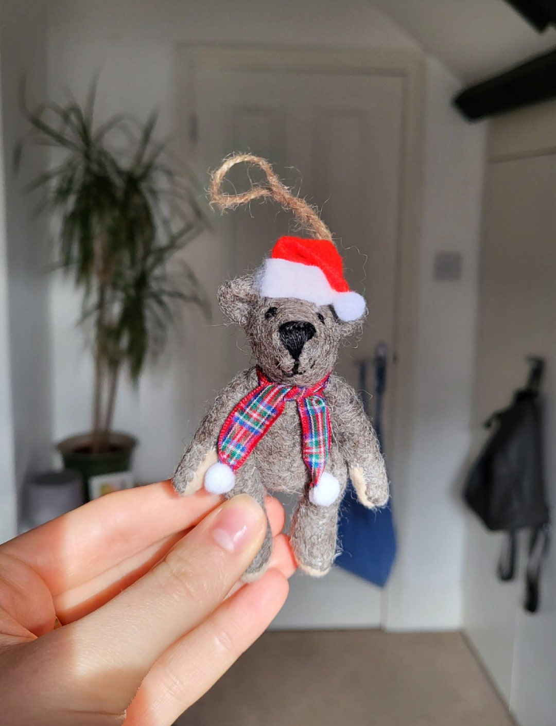 Noel the Christmas Bear Felt so Arty Tree Decoration Festive Bauble ...