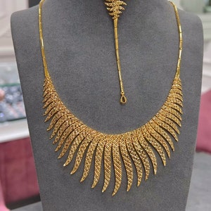 Luxury 22K Yellow Gold Necklace and Earrings Set: A Timeless Gift for ...