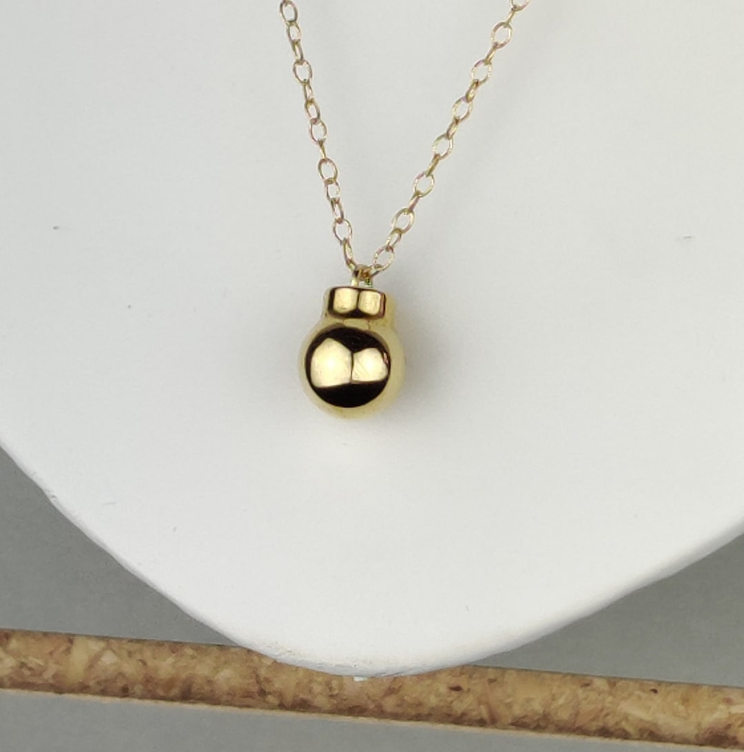 Nitro Pill Pendant Necklace, Polished Brass, Waterproof Pillbox ...