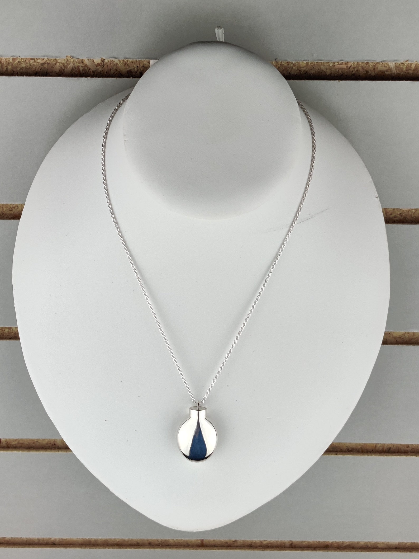 Nitro Pill Pendant Necklace, Polished Solid Sterling Silver, Waterproof ...